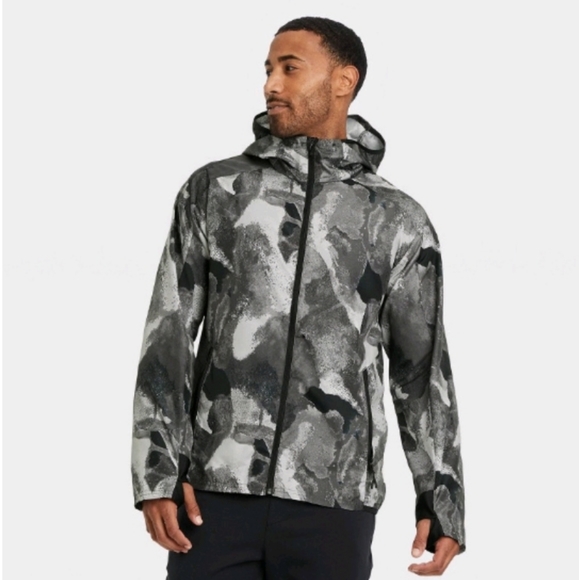 all in motion | Jackets & Coats | Mens Camo Print Packable Windbreaker ...